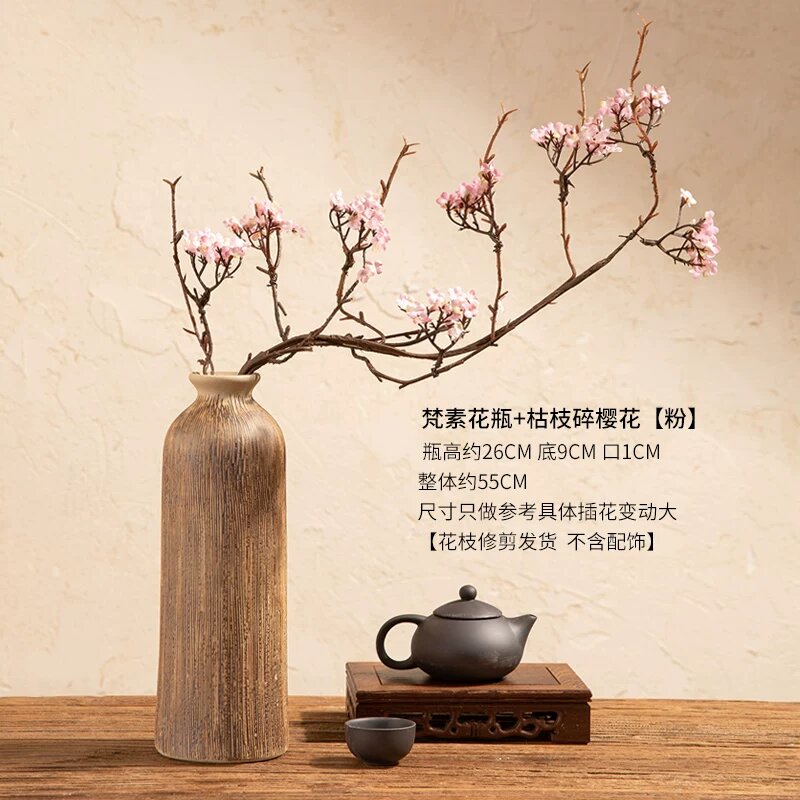 Искусственные цветы в японском стиле: ветви сакуры и сливового дерева, декор для дома в стиле дзен, мягкие элементы