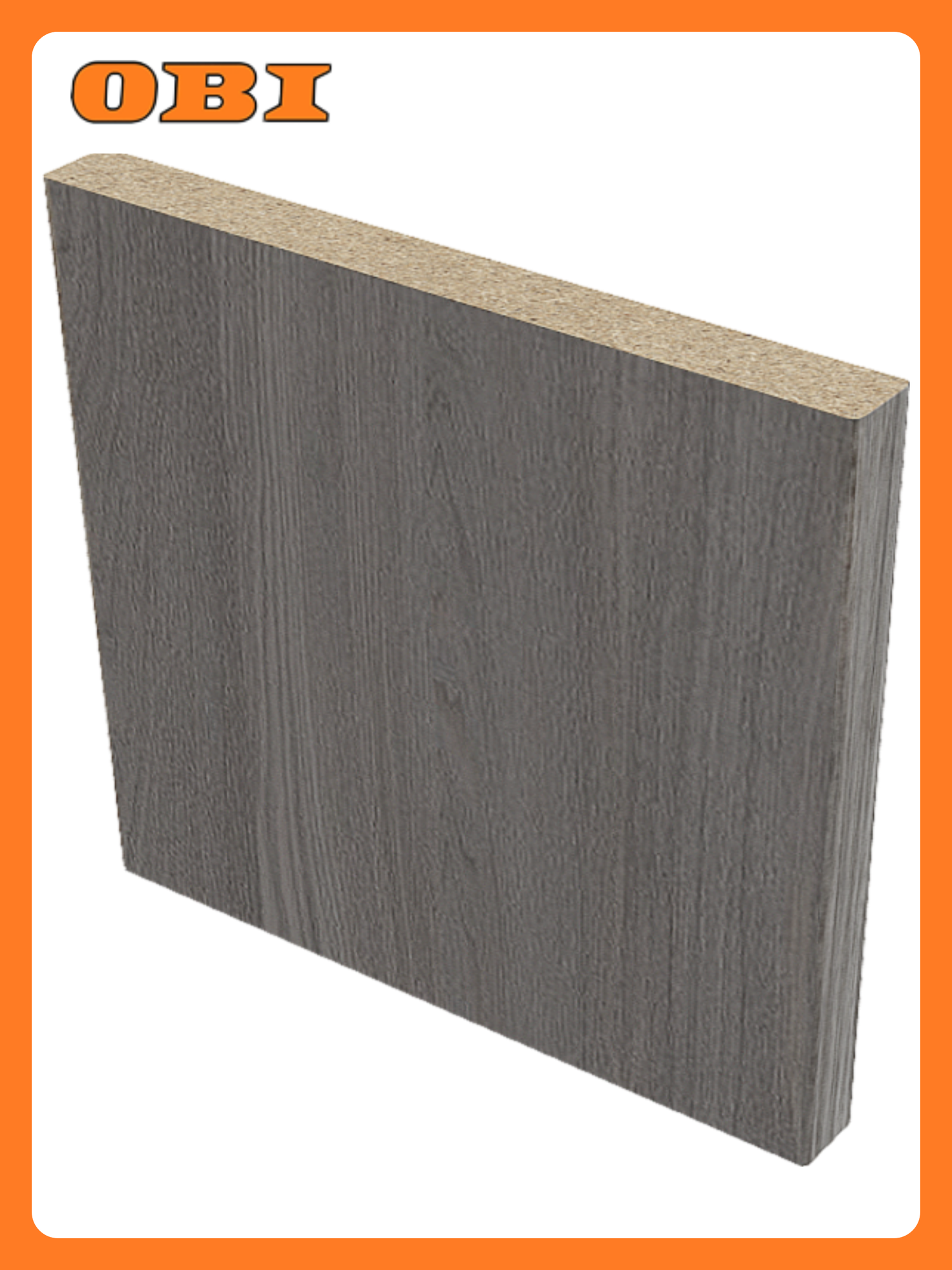 Доборная планка ELDORF Париж 10/Соло, ПВХ, МДФ, 2070x120x8 мм, серая