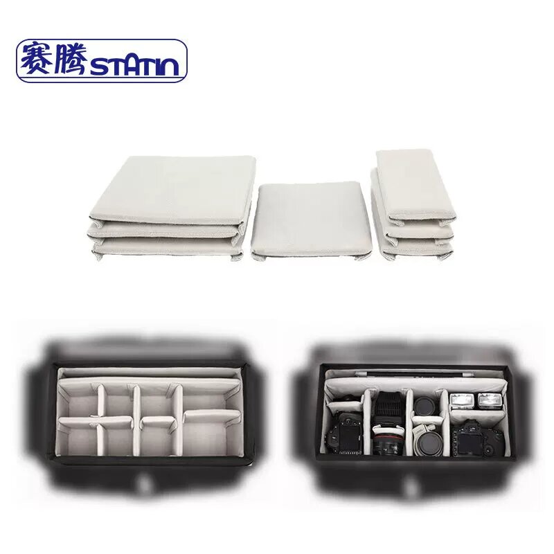 Отдельный комплект из 7 перегородок для настраиваемого хранения в чехле для зеркальных камер, повторно используемый