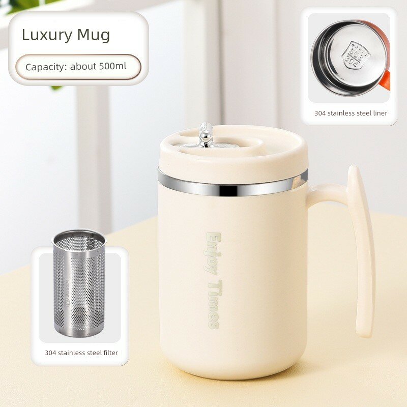 Новинка 2024, кружка из нержавеющей стали с гербом чая, чашка-термос, офисная женская чашка для воды, чайная чашка