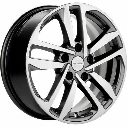 Колесный литой диск KHOMEN KHW1612(ZV_16Polo) R16x6.5 5x100 ET39 CB57.1 GRAY_FP