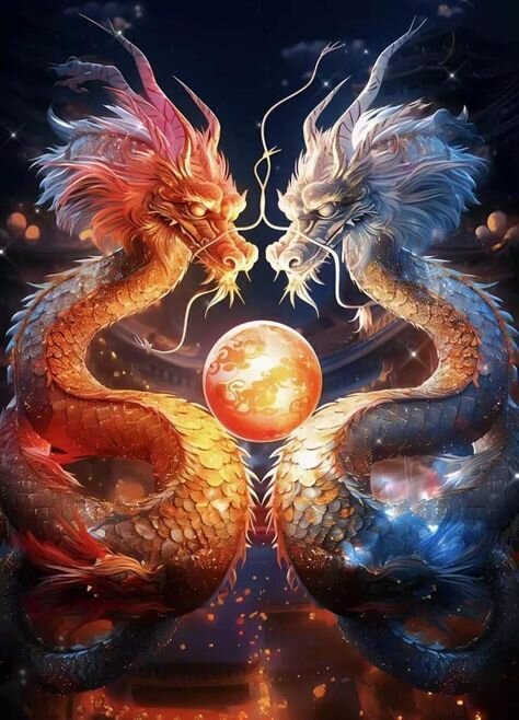 Алмазная мозаика на холсте 40х50 "Злой китайский дракон" без подрамника. Алмазная вышивка. Роспись стразами. Творческий набор для взрослых и детей.