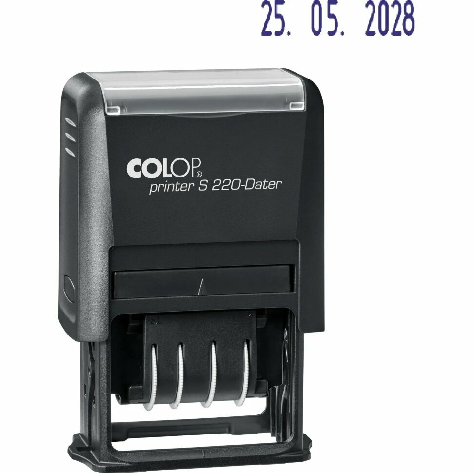 Датер автомат. пласт. S220Bank шрифт 4 мм месяц цифр. (аналог 4820B) Colop, 2347110