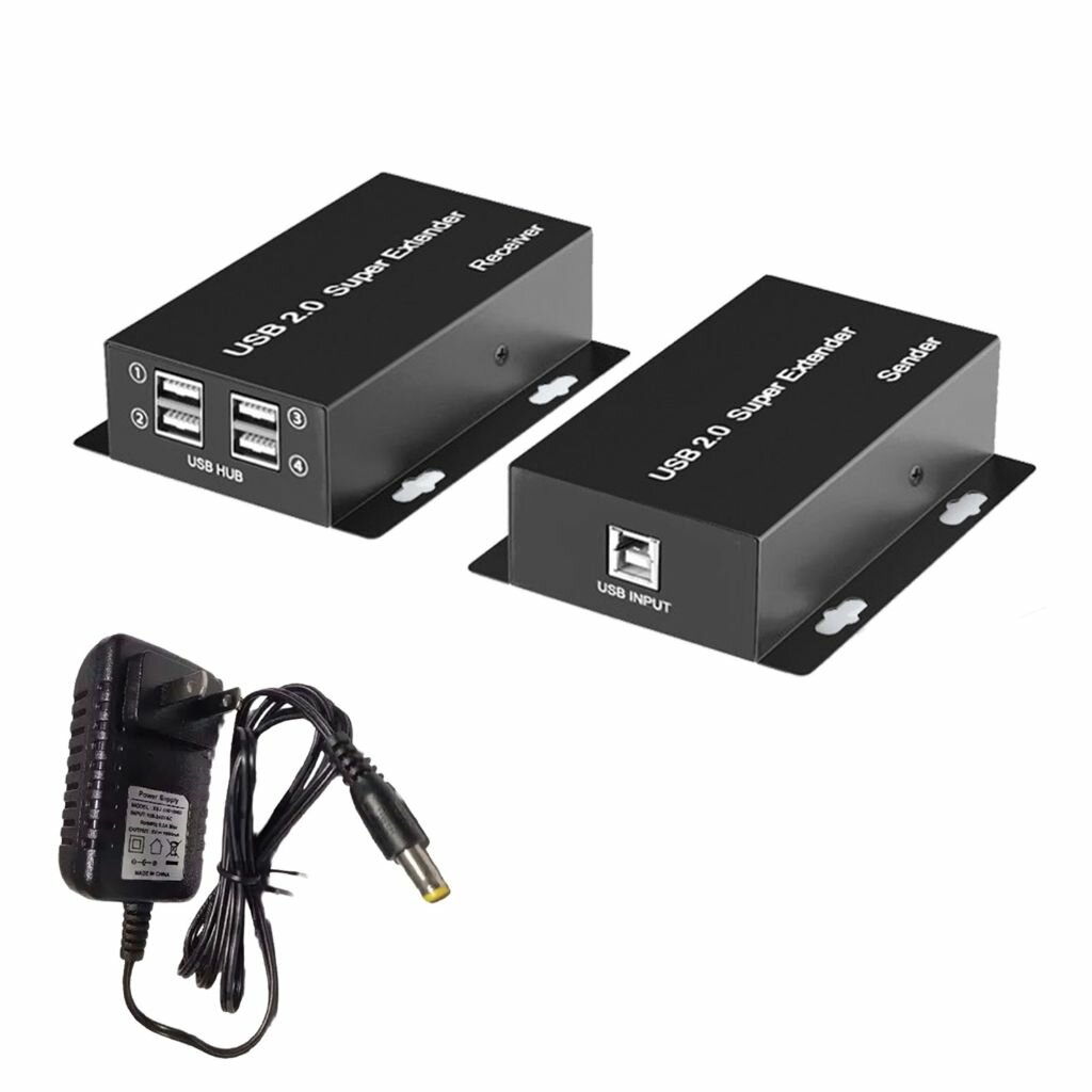 USB2.0 удлинитель 50M через CAT6 с 4 портами