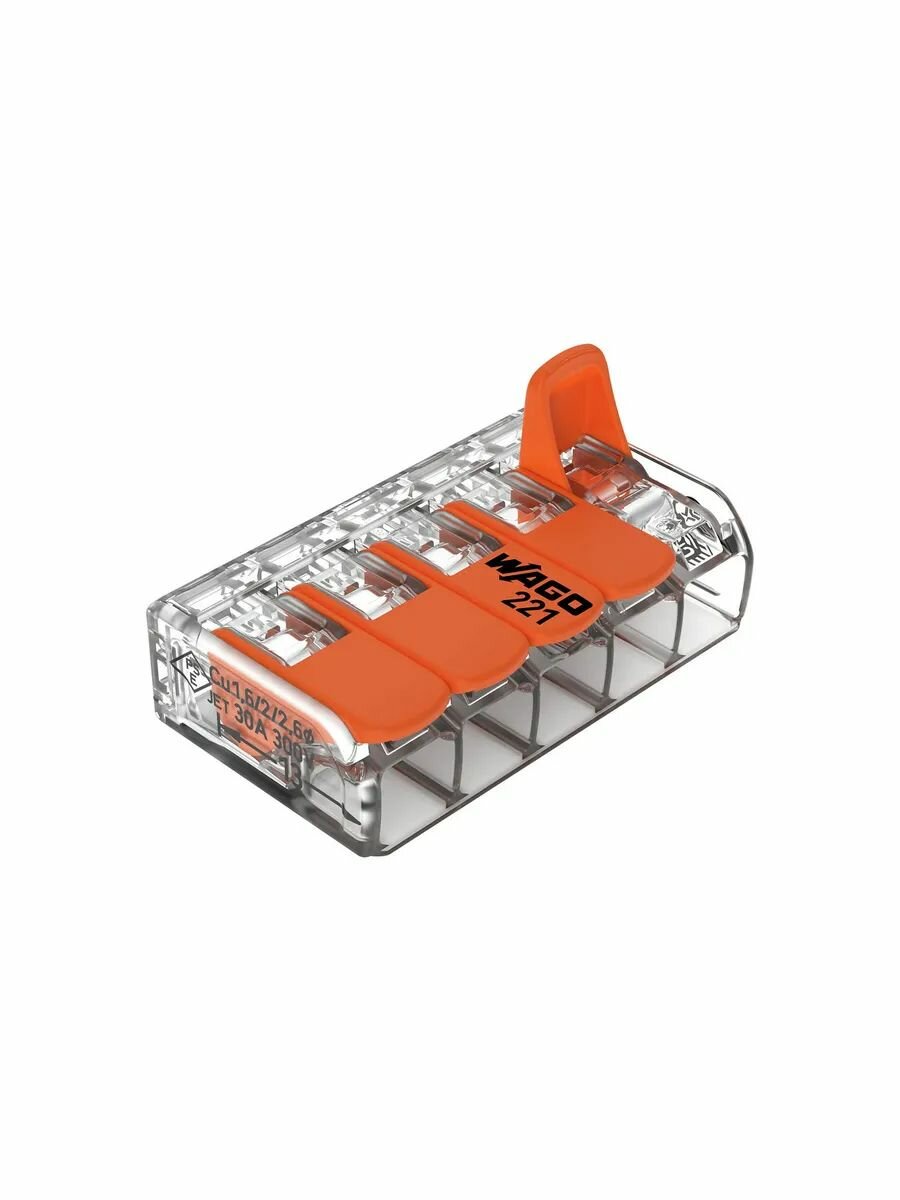 Универсальная компактная 3-пр. клемма 0,2 - 4мм. кв. 221-415 Wago