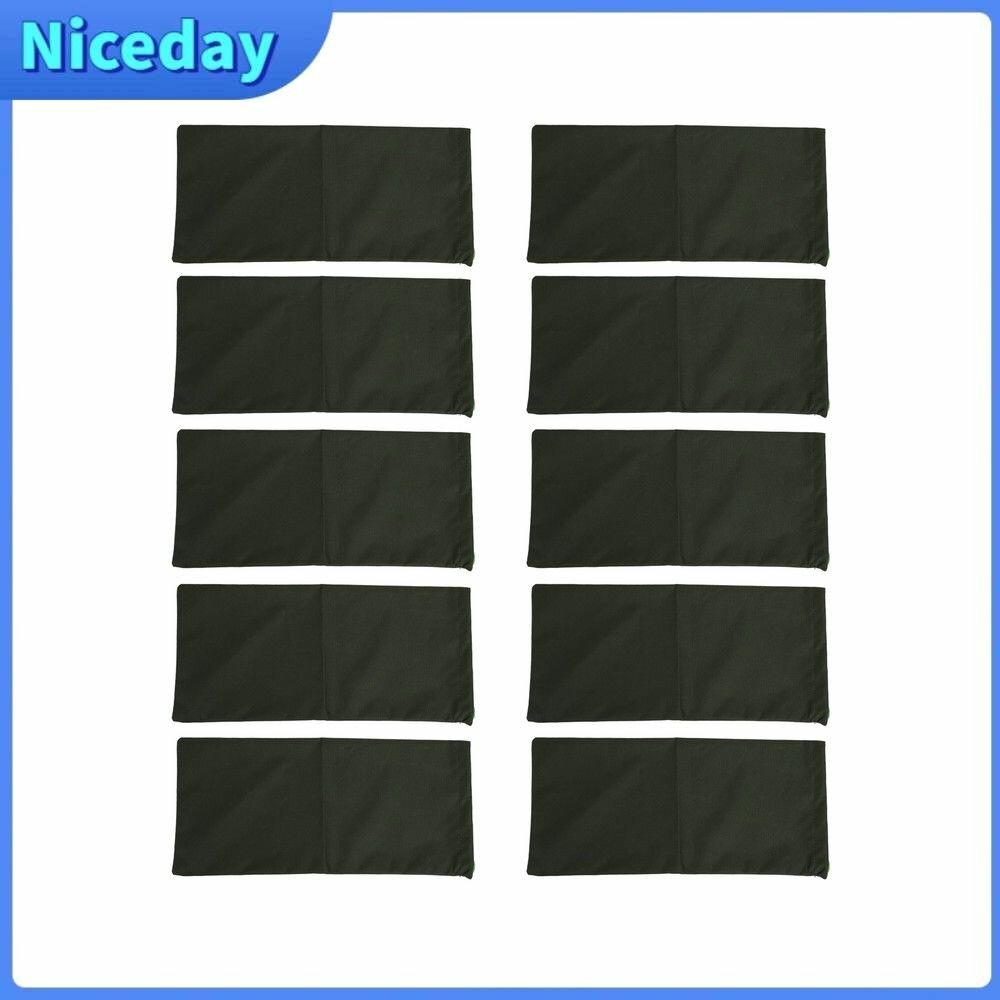 Мешки для песка из материала 600D, цвет темно-зеленый, комплект 10 штук