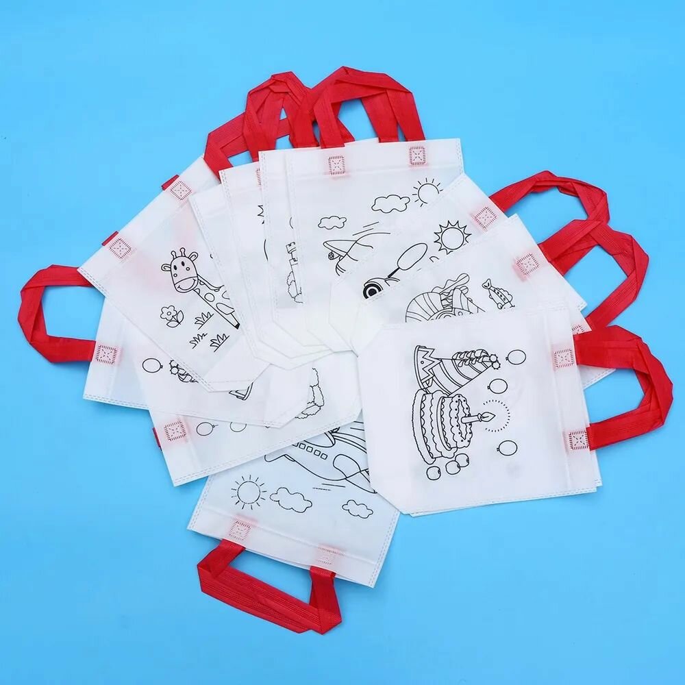 Детские сумки для граффити, тренируют мелкую моторику, размер 25 22 см, 12 штук