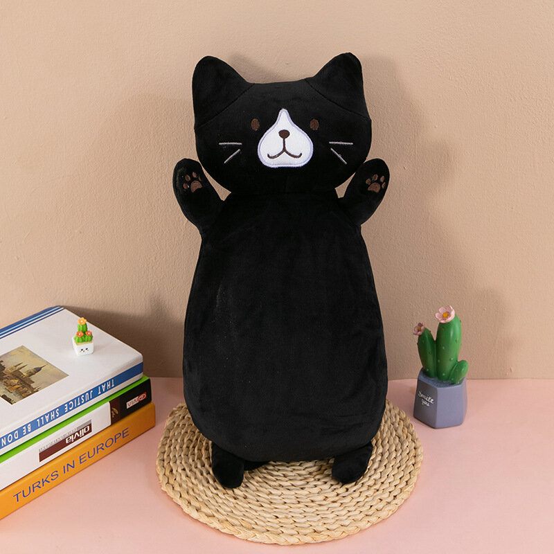 Новый стиль печенье кот плюшевая игрушка кукла подушка подушка Бисквитный кот (черный)_65cm/0.8kg