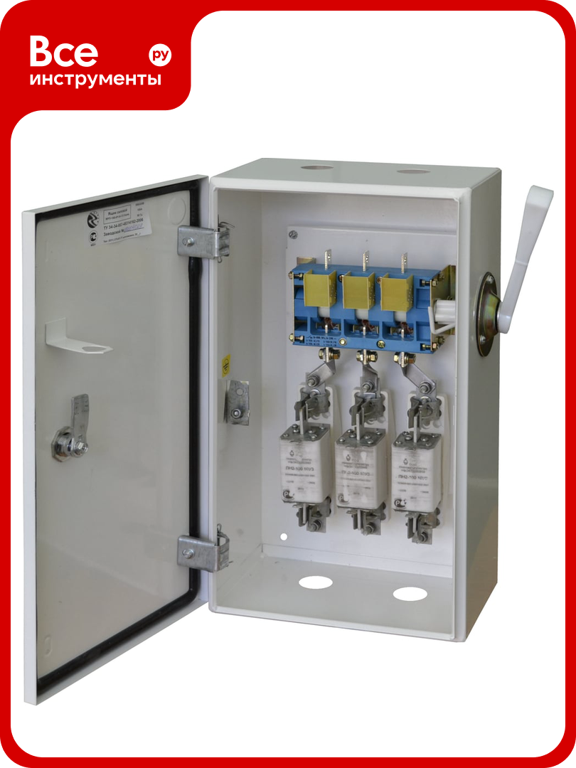 Силовой ящик узола ЯРП-100А IP54 U450311, для защиты электроцепей от перегрузок