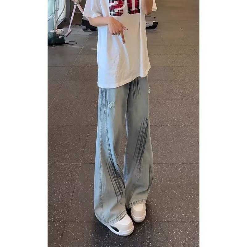 JYL Джинсы Мужские Рваные Американские Стильные Атмосферные Осенние Новые Дизайн Деним, Размер_L