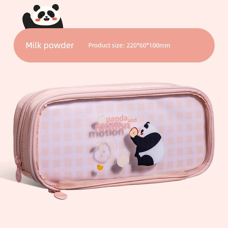 Пенал Deli Panda большой вместимости для девочек начальной школы, новая модель 2025 года, стильный дизайн для девочек,