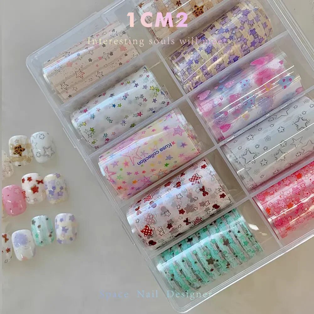 Набор для маникюра Misscheering 10 рулонов фольги для ногтей 01-50CM-3.5