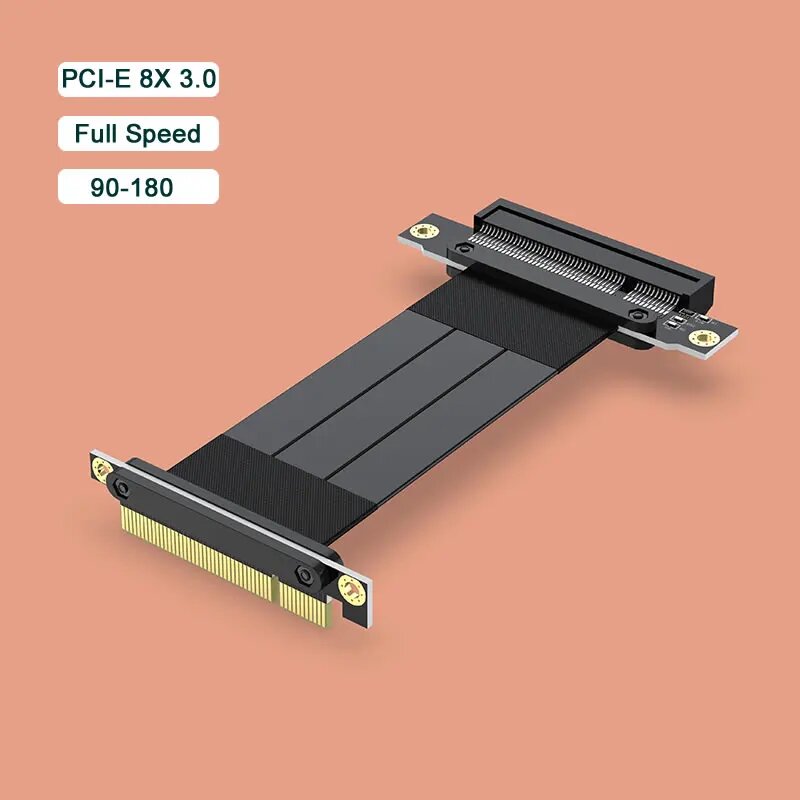 PCI-E 8X 3.0 90-градусный адаптер, кабель 5cm