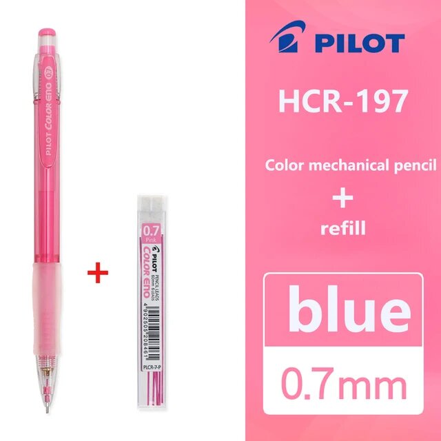 Механический карандаш Pilot HCR-197, синий, 0.7 мм + запасной стержень