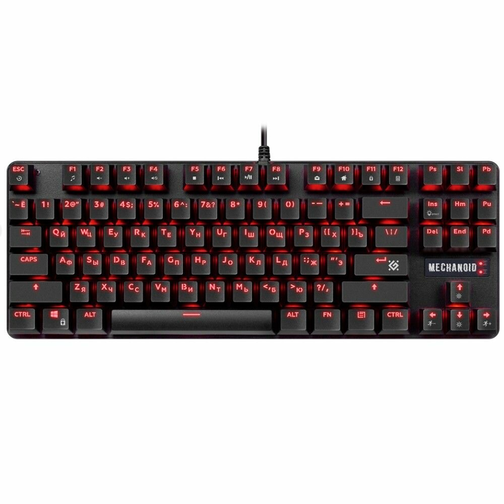 Defender Клавиатура Клавиатура Mechanoid GK - 581 RU, черный,87кн, SNK корич