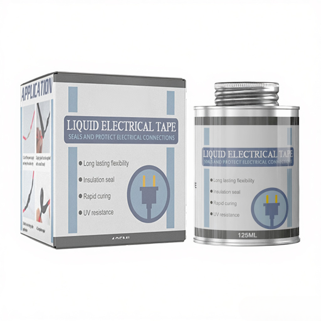 EELHOE Жидкое Изоляционное Резиновое Покрытие 125ml, Водонепроницаемое, Антикоррозийное, Герметирующее Для Проводов, Электрическая Лента, Черный, Белый (по выбору), Материал: Изоляционная Паста, Вес Упаковки: 150g, Размер Упаковки: 87*58*58mm, 1 Шт