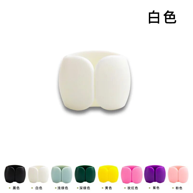 5 шт, органайзер для намотки кабеля, зажимы для мыши, провод, держатель для наушников, White