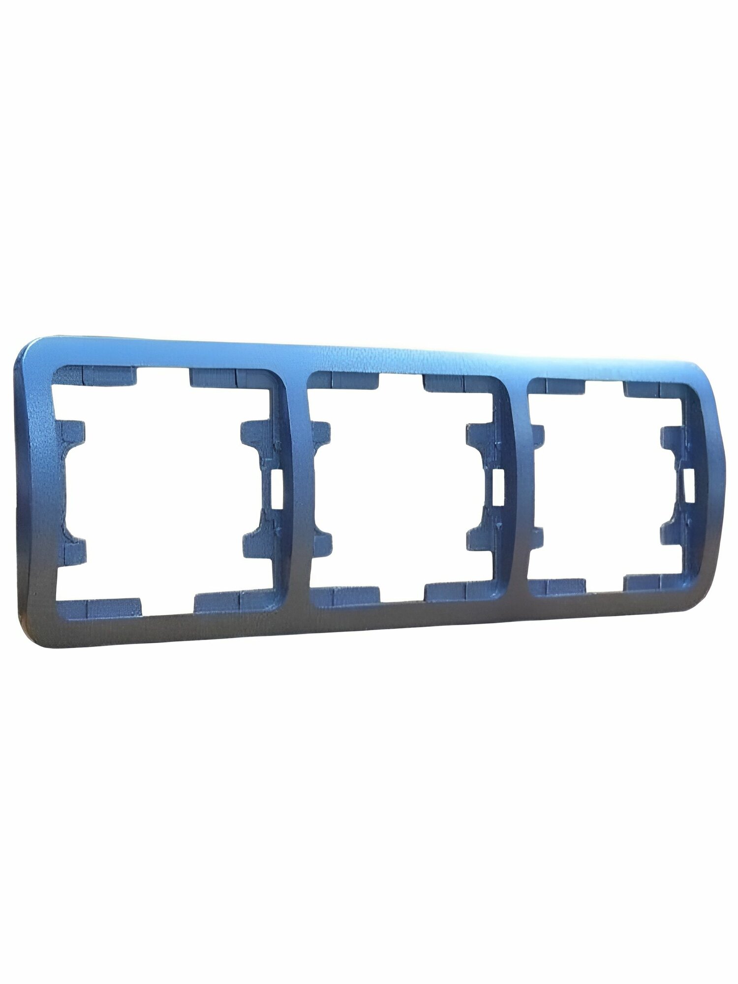 Рамка 3-я горизонтальная Makel Mimoza синий 28013