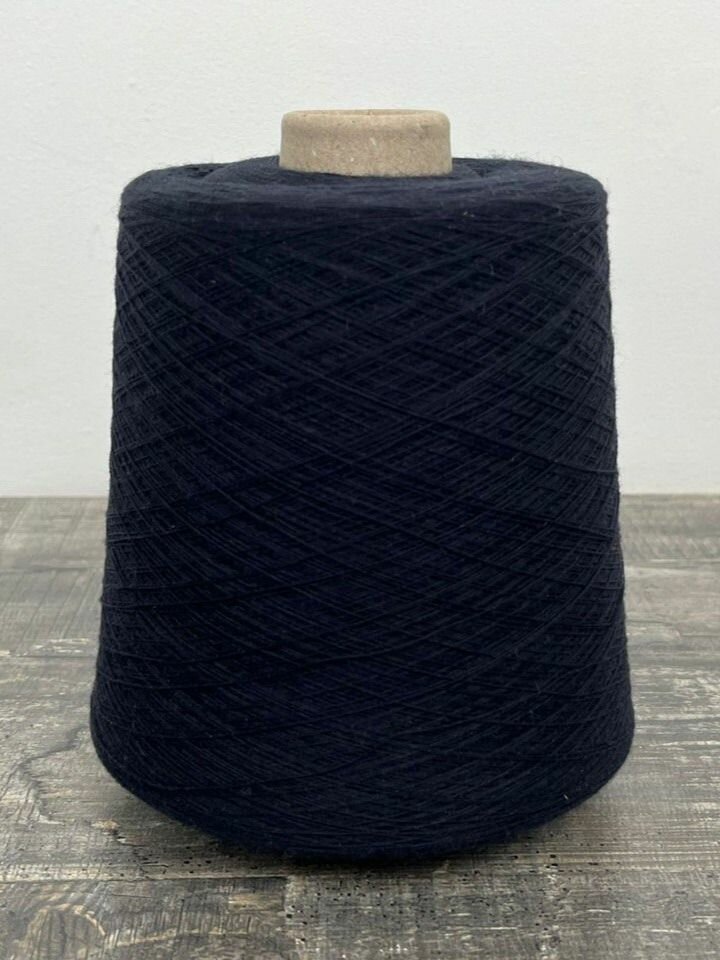 Пряжа IAFIL SPA SEACASHMERE 2/48 BLU PRUSSIA Кашемир Хлопок Иссиня-черный