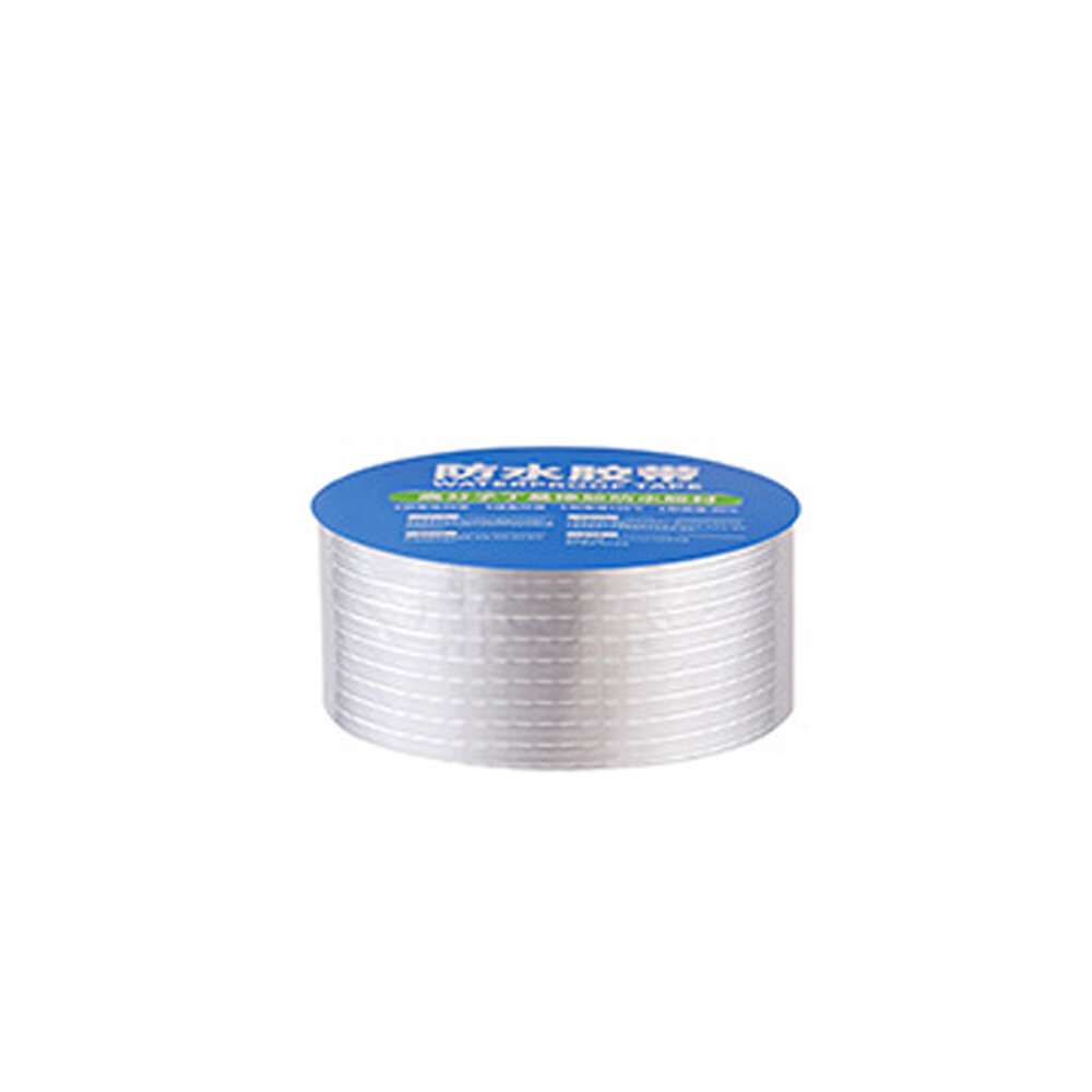 Лента водонепроницаемая самоклеящаяся полимерная алюминиевая фольга бутиловый каучук 50мм * 5М для окон автомобилей крыш солнечных залов для герметизации, 50мм * 10М, 100мм * 5М, 100мм * 10М, 150мм * 5М