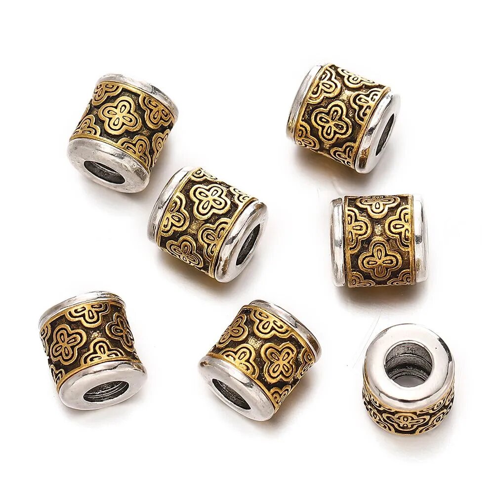 Бусина-разделитель 5 шт. / Разделительная бусина для браслетов и бус / Рондель 10х10.5 мм