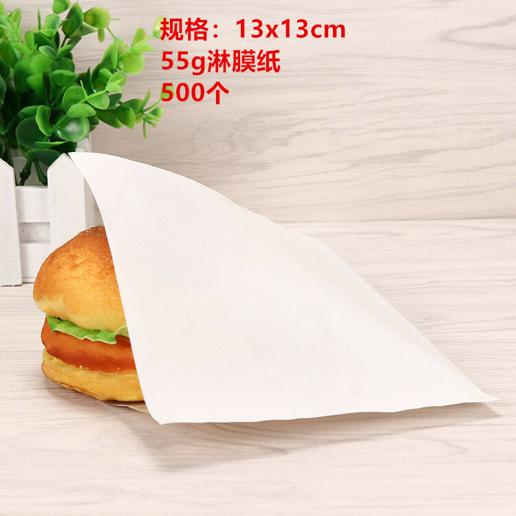 Крафт-бумажный треугольный пакет, одноразовый маслостойкий бумажный пакет, удобная упаковка для еды, мяса, булочек