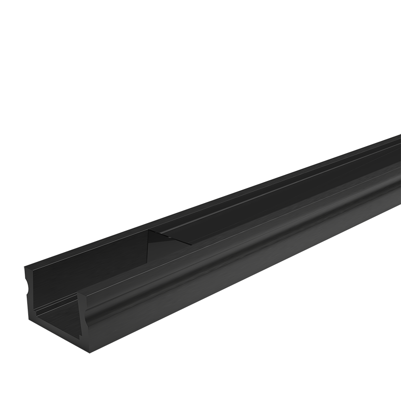 Профиль алюминиевый накладной WOLTA WAP-S-16/6/2000-B черный 6х16х2000мм