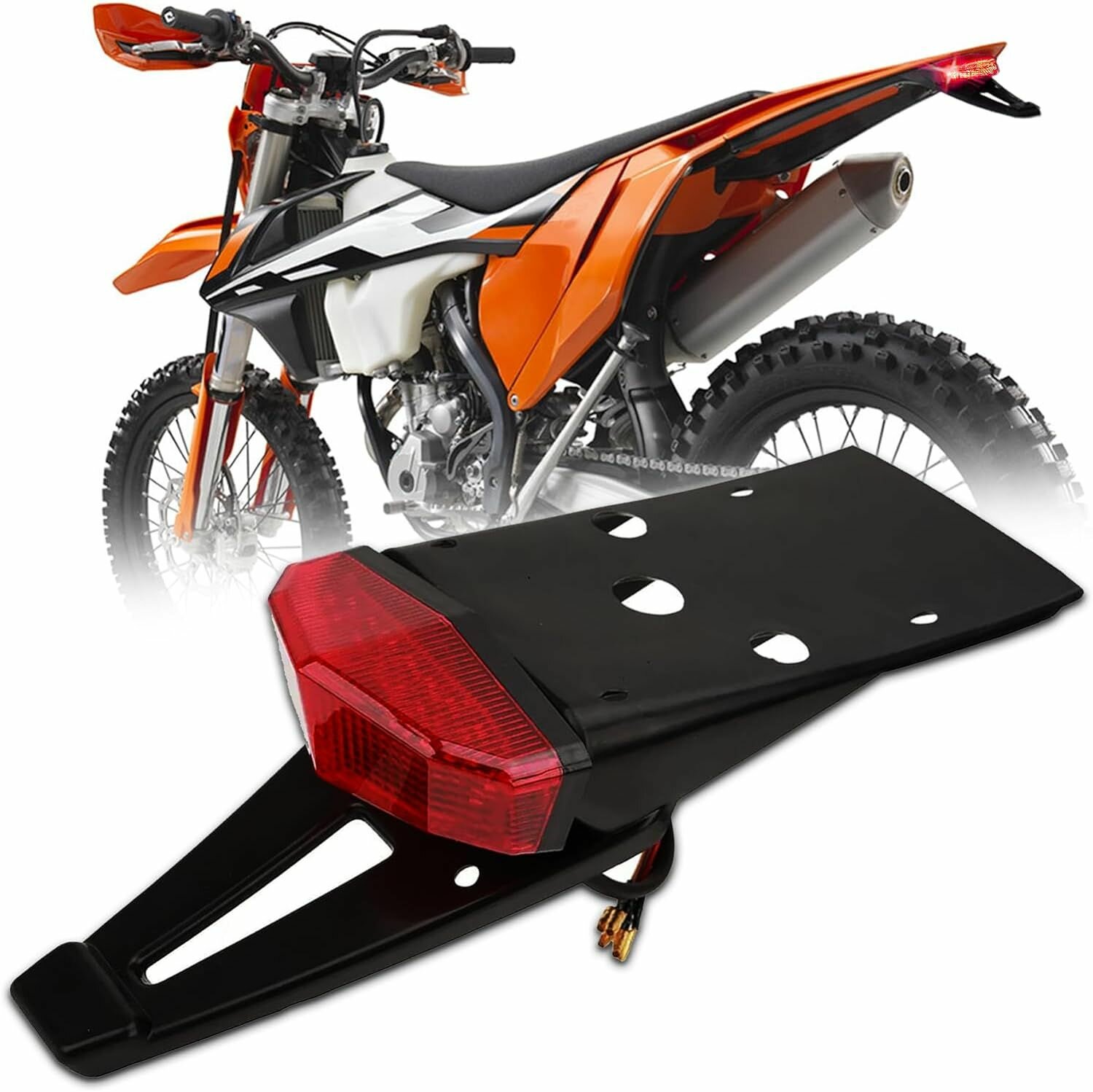 Заднее крыло для мотоцикла универсальное со стоп-сигналом