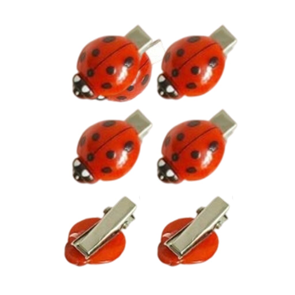 6ШТ Божья Коровка Заколка Для Волос Милые Заколки для Девочек Подростков Женские Аксессуары Для Волос Сильной Фиксации Шпилька для Ежедневного Использования Вечеринок