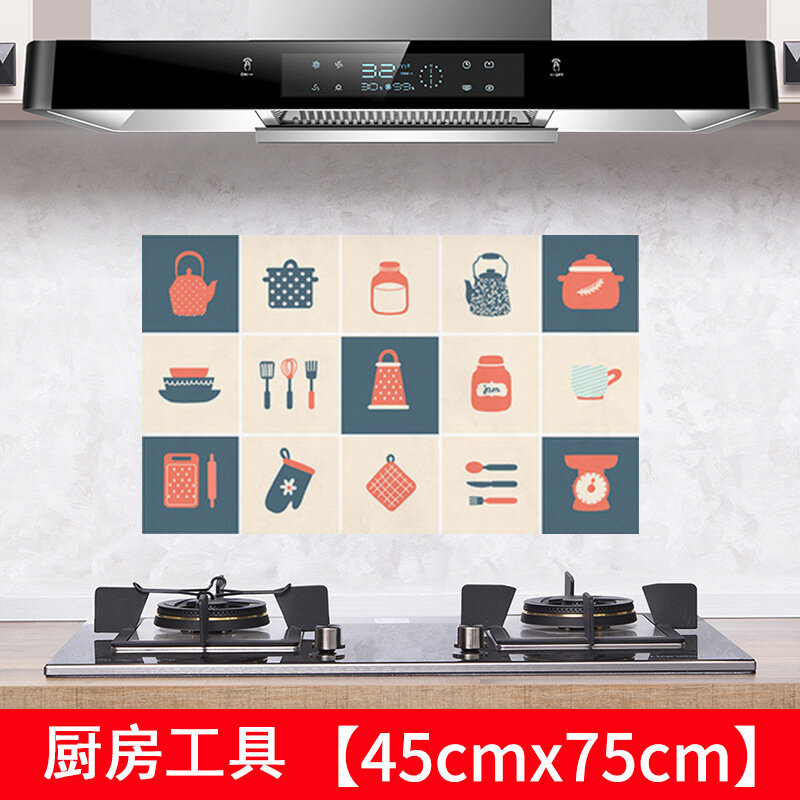Кухонные наклейки водонепроницаемые и маслостойкие Самоклеящиеся термостойкие огнеупорные вытяжки плитка плита