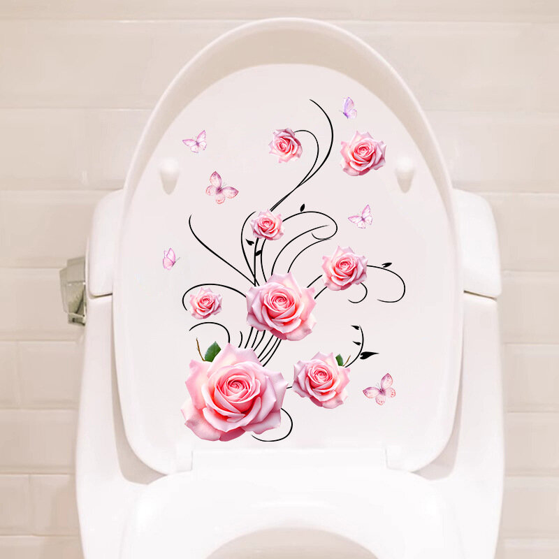 Водонепроницаемые самоклеящиеся наклейки для ванной комнаты, кухонные наклейки, наклейки для унитаза, стеклянная