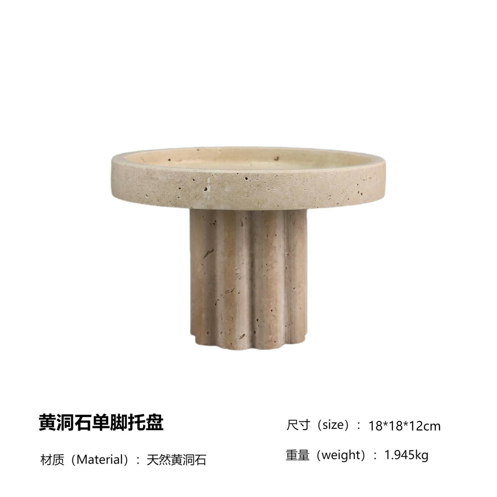 Горячая распродажаСовременный минималистичный геометрический мраморный поднос из травертина для гостиной, столовой, входа, отеля, модельного дома, домашнего декора