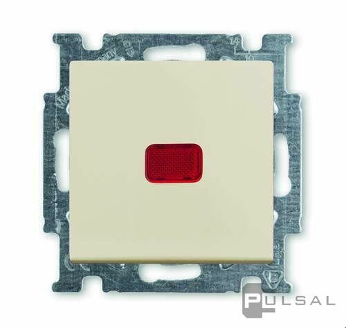 Переключатель с N-клеммой ABB одноклавишный контрольный с индикацией встроенный монтаж с возможностью накладного монтажа пластмасса слоновая кость