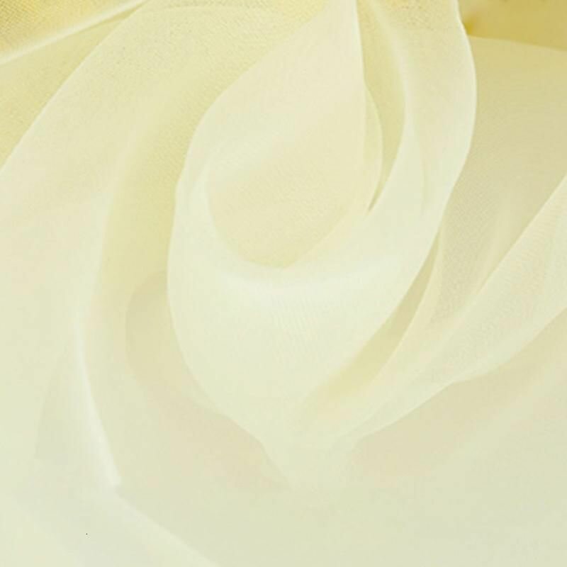 Органза 1,09x1,09 ярда, 35 г, прозрачная ткань для шитья и упаковки, Желтый