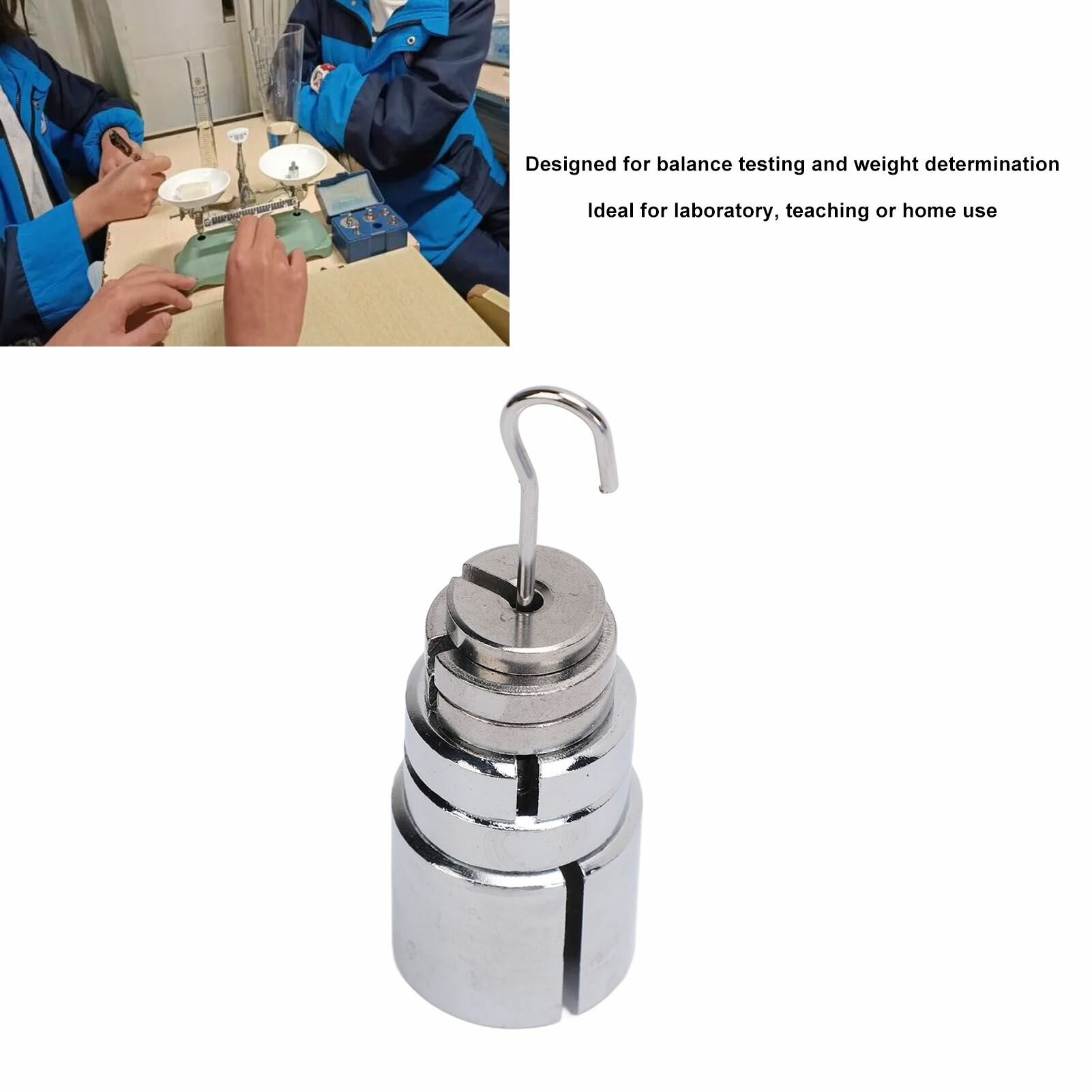 Набор гирь с прорезями для лаборатории, хромированная сталь, 200г, 50г, 20г, 10г, точность 2%