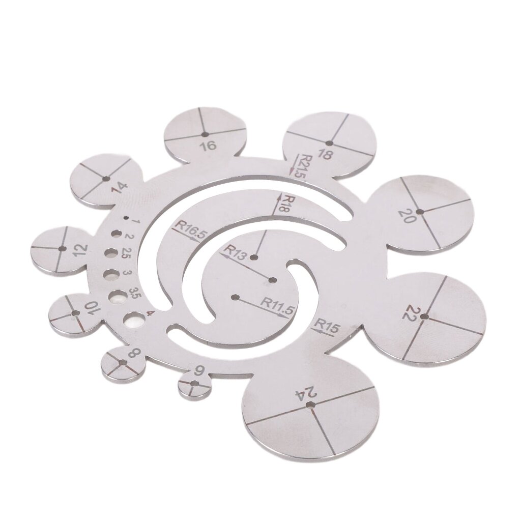 Радиусный шаблон линейка для резки кожгалантереи тип C линейка из нержавеющей стали ручной инструмент R обычная дуга