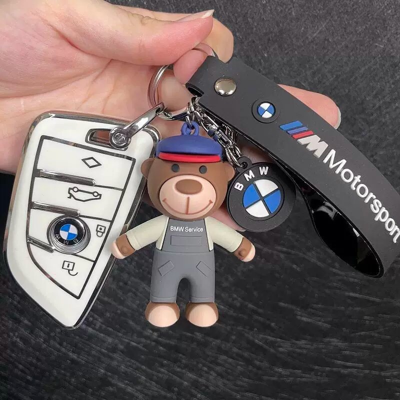 Брелок для ключей BMW Bear Doll Blade Square 3, серия 5 x1, мини-брелок для ключей, высококачественный оригинальный