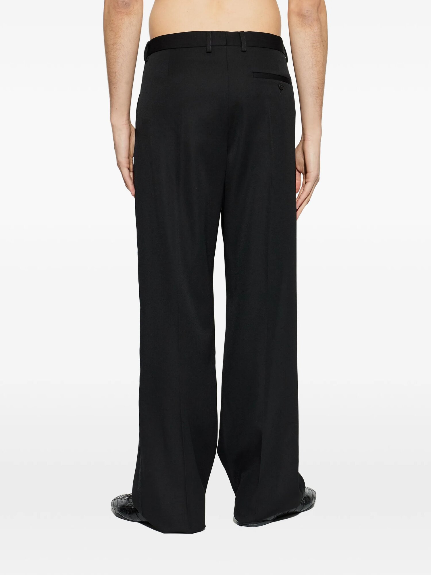 Брюки BALENCIAGA Button fastening trousers, размер 48, черный — фото 1