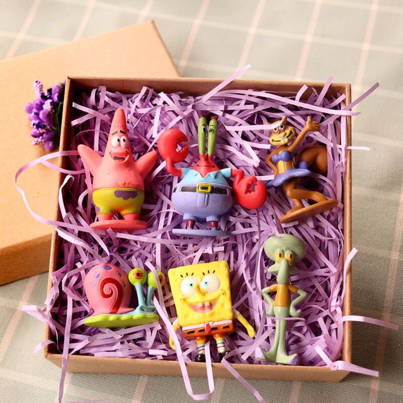 Фигурка spongebob squarepants whimsical 6pcs, набор для декора и коллекционирования, коробка