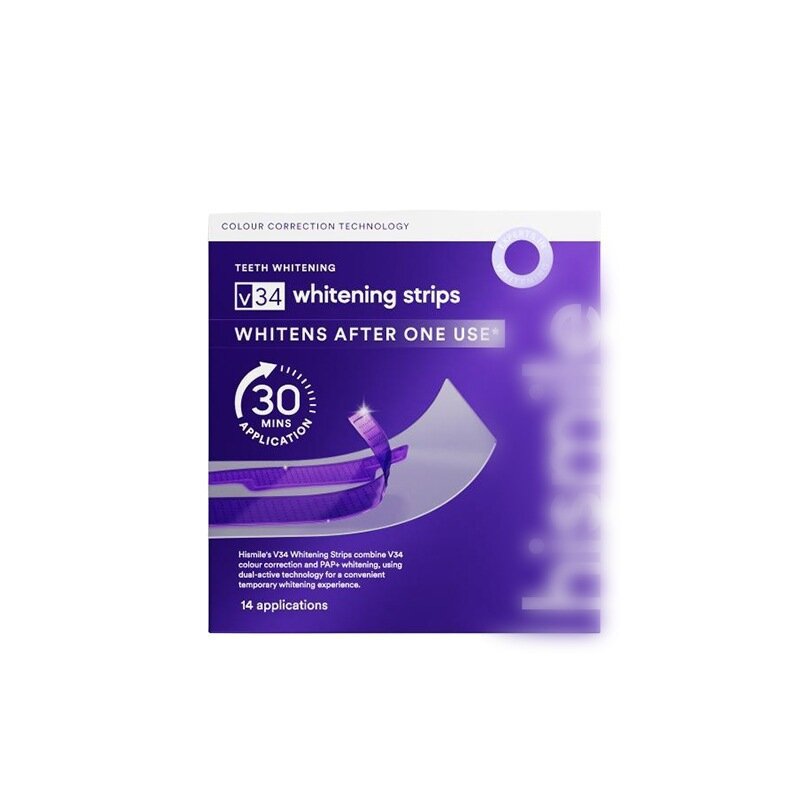 Стрипы для отбеливания зубов Dr Dent Purple, уход за эмалевым слоем