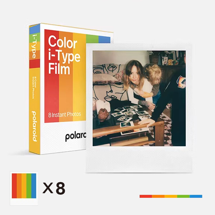 Polaroid I-Type Color Film, Одноразовая фотобумага - 8 кадров（Используется для фотографирования)