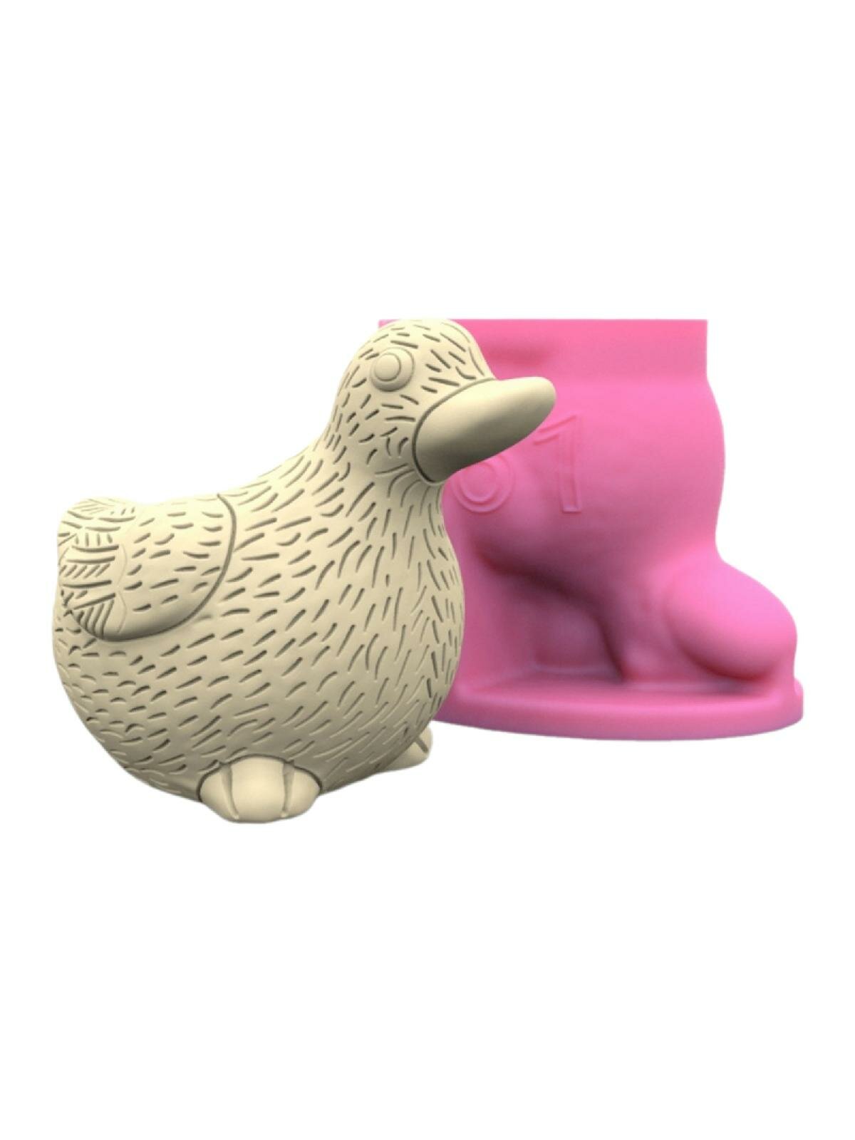 Бетонная форма формы для силиконовой вазы в форме утки для изготовления конкретного держателя ручки