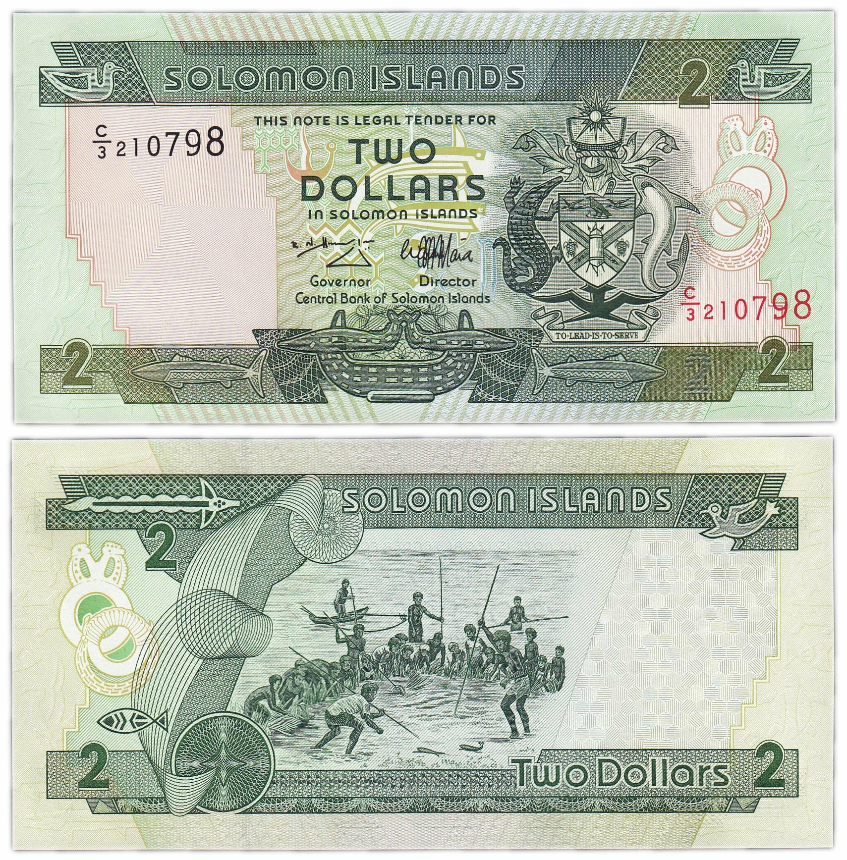 Соломоновы острова 2 доллара 1997 Pick 18