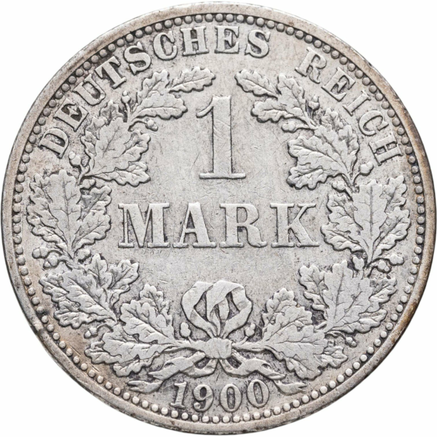 Германия 1 марка mark 1900 знак монетного двора: "A" - Берлин Германия, Серебро 900, в сохранности XF