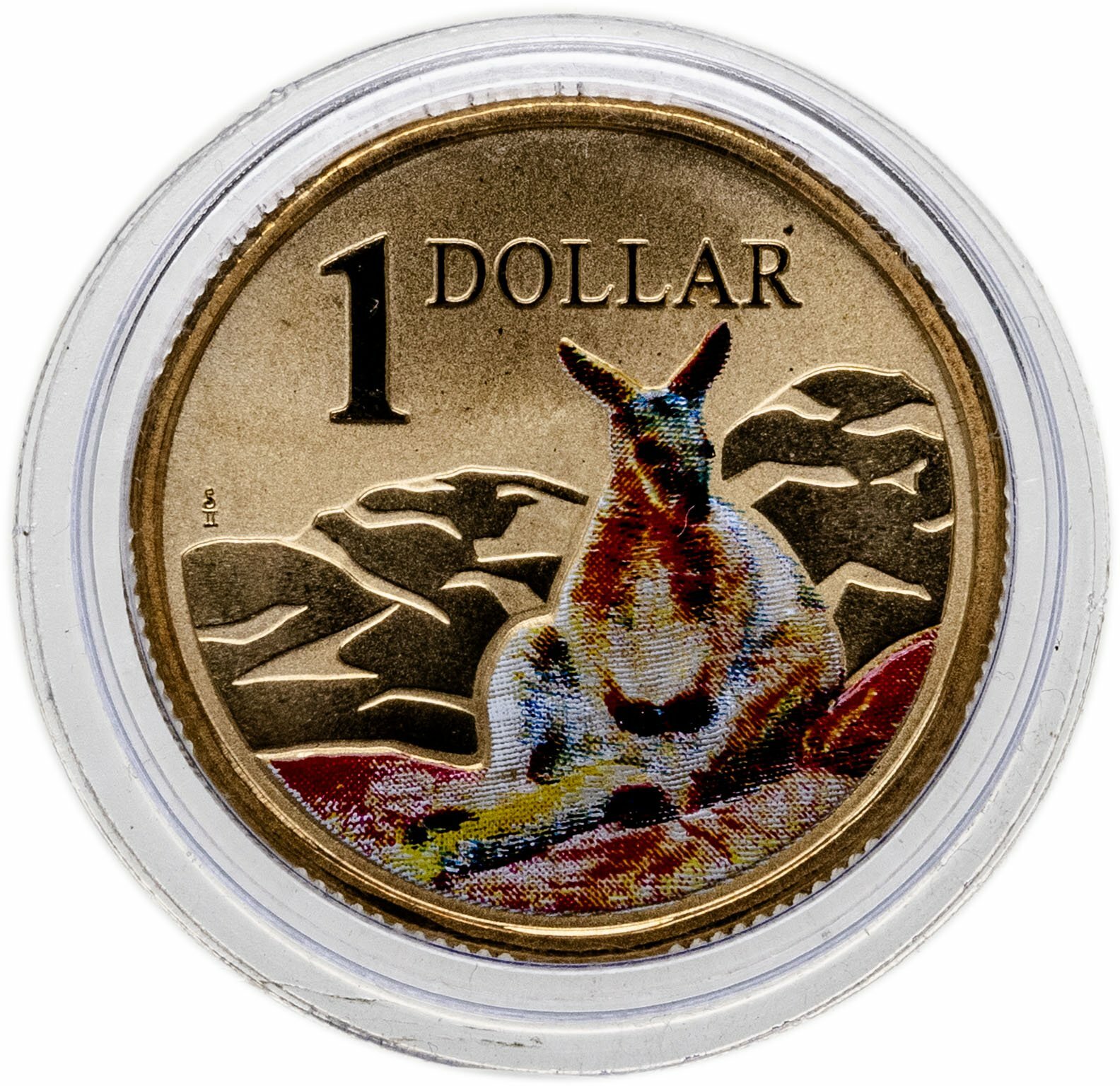 Австралия 1 доллар 2008 "Наземные животные Австралий-скальный валлаби Кенгуру", Алюминиевая бронза, в сохранности UNC