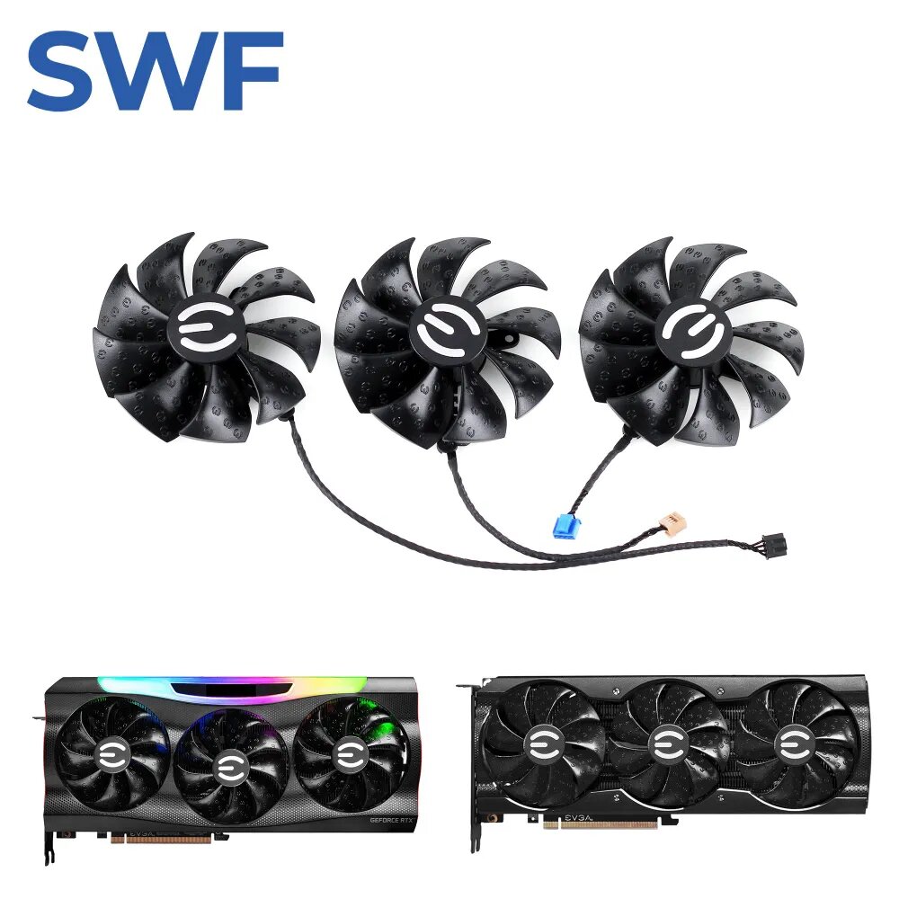 Новый 87-MM, PLD09220S12H, Замена вентилятора охлаждения для EVGA GeForce RTX 3070 3080 TI 3090 FTW3 XC3 ULTRA GAMING Вентилятор охлаждения видеокарты PLA09215S12H