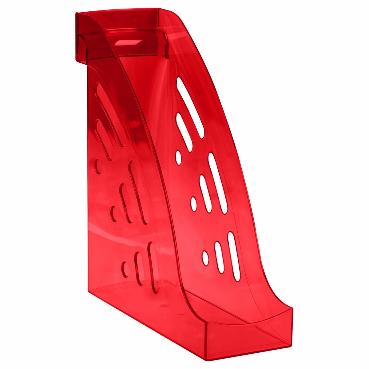 6 шт. Лоток для бумаг вертикальный СТАММ "Эксперт", тонированный, вишня, ширина 95мм