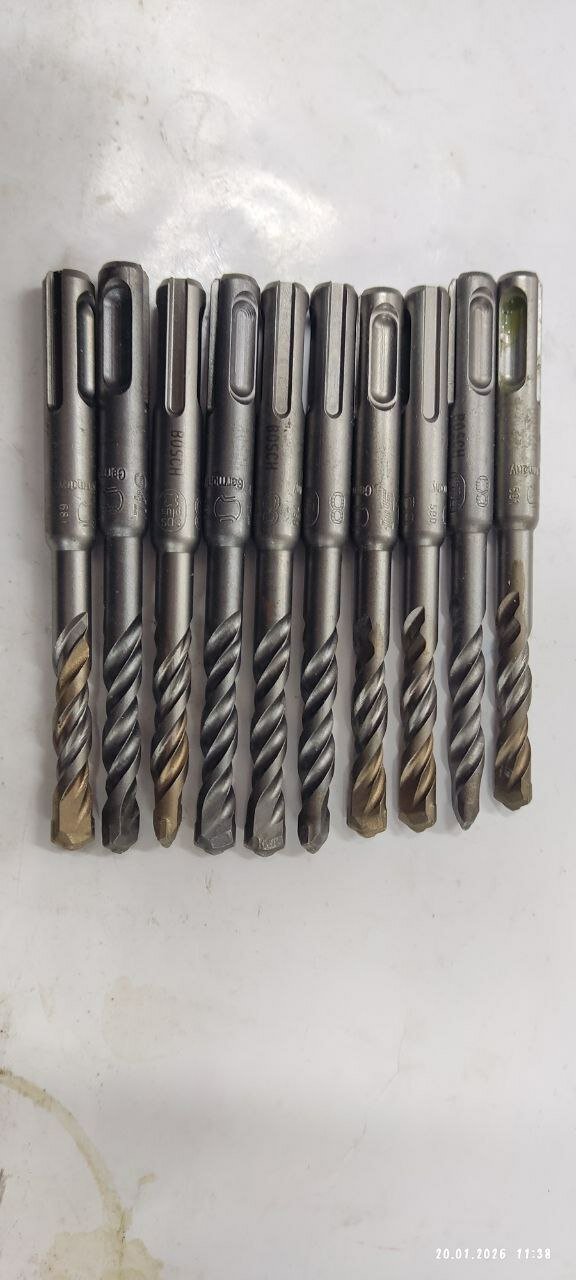 Бур BOSCH SDS-Plus 2607018831, для бетона/железобетона/камня/кирпича, 8x50x110 мм, 10 шт