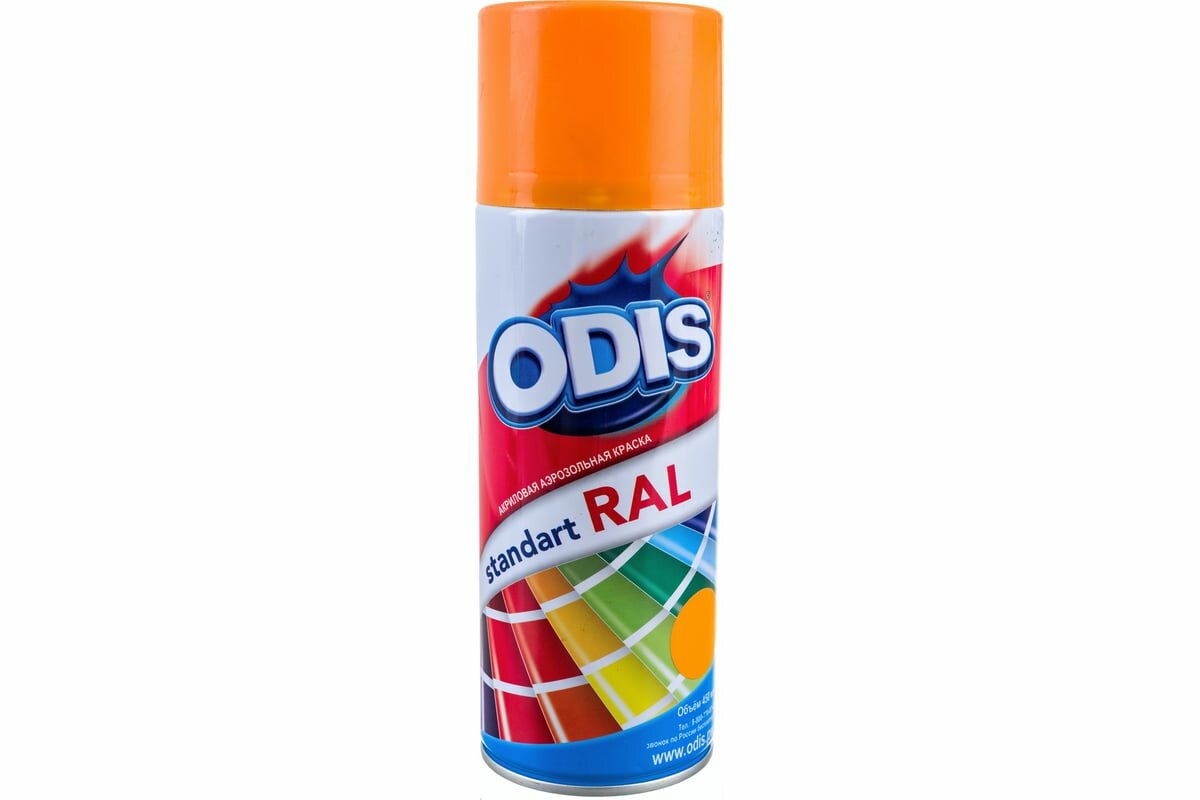 Автоэмаль ODIS "Standart RAL", аэрозольный баллон, дынно-желтая