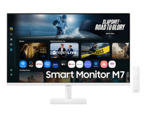 Монитор Samsung Монитор Samsung 32" Smart monitor M7 S32FM703UI (VA 16:9 3840x2160x60Hz 4ms 300cd 3000:1 178/178 1млрд HDMI USB-C(65W) 2*USB 2.0 Spk10W Tizen HDR10+ sRGB 99% Tilt WiFi5 BT5.2 VESA White ПультДУ)